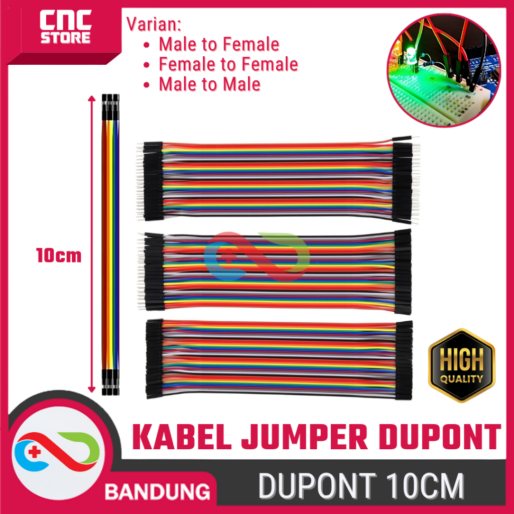Jual Kabel Jumper 40PCS 10CM Male to Female/Female to Female/Male to ...
