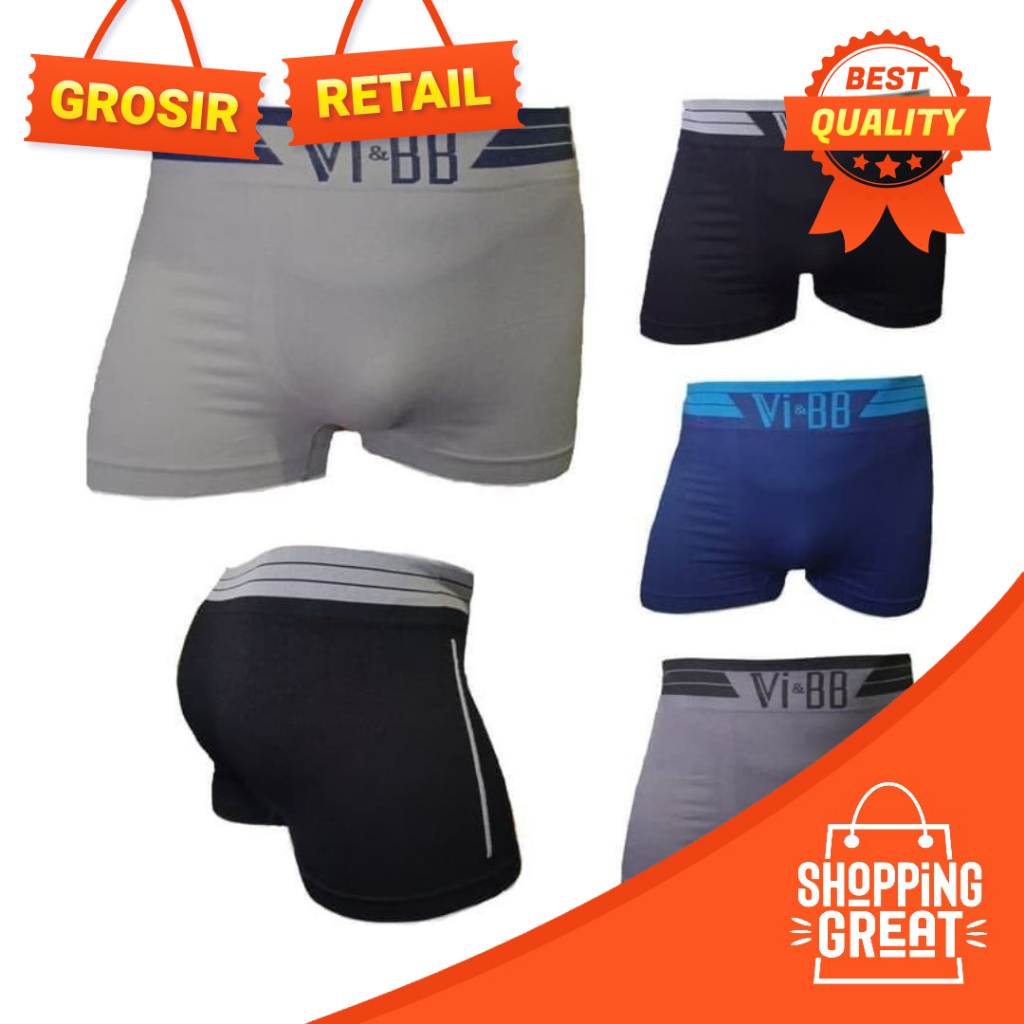 Jual RETAIL P-CD005 Promo Boxer Pria VI-BB Premium - Celana Dalam ...