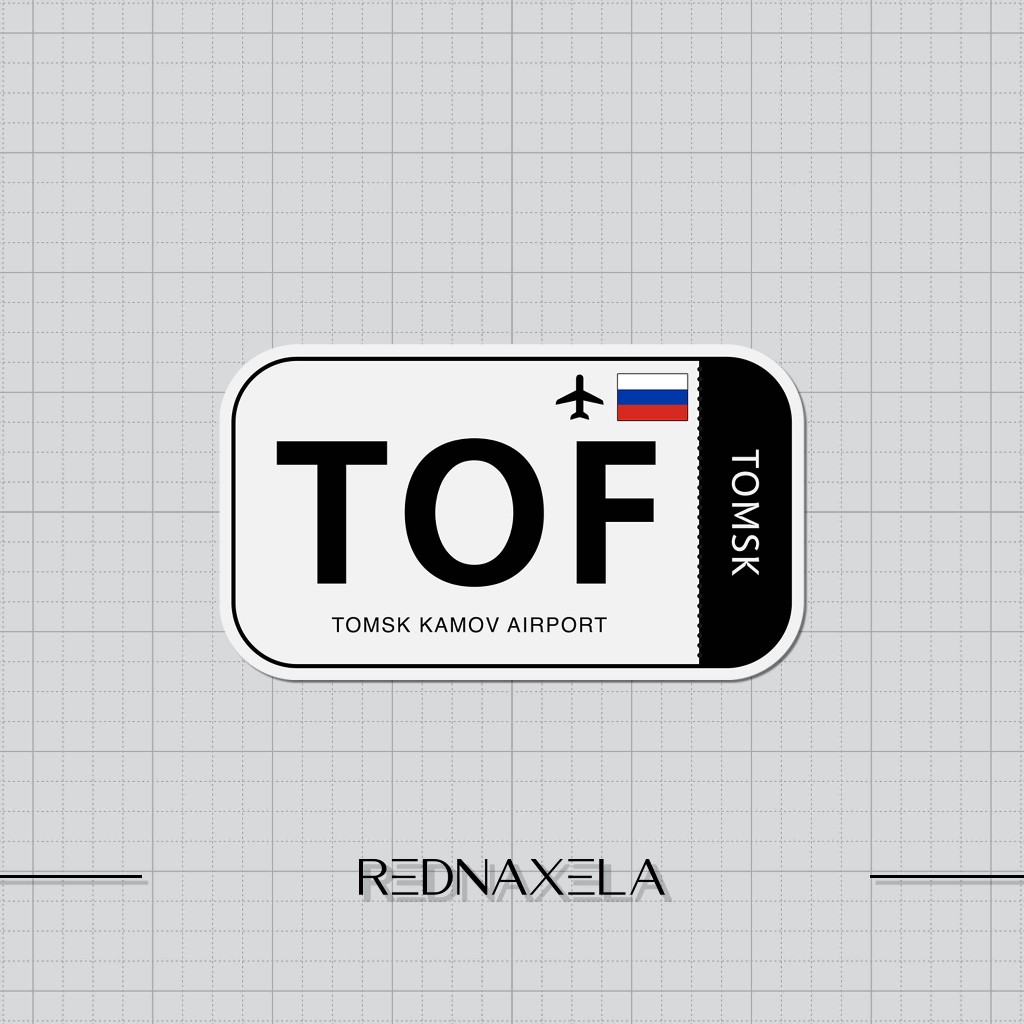 Jual Stiker Vinyl Tomsk Kamov Airport Code TOF Sign Sticker | Shopee ...