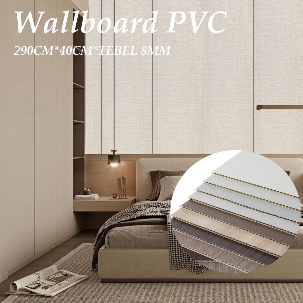 Jual Wallboard WPC Ukuran 40 cm x 2.9 meter Wall board Panel PVC Latar ...