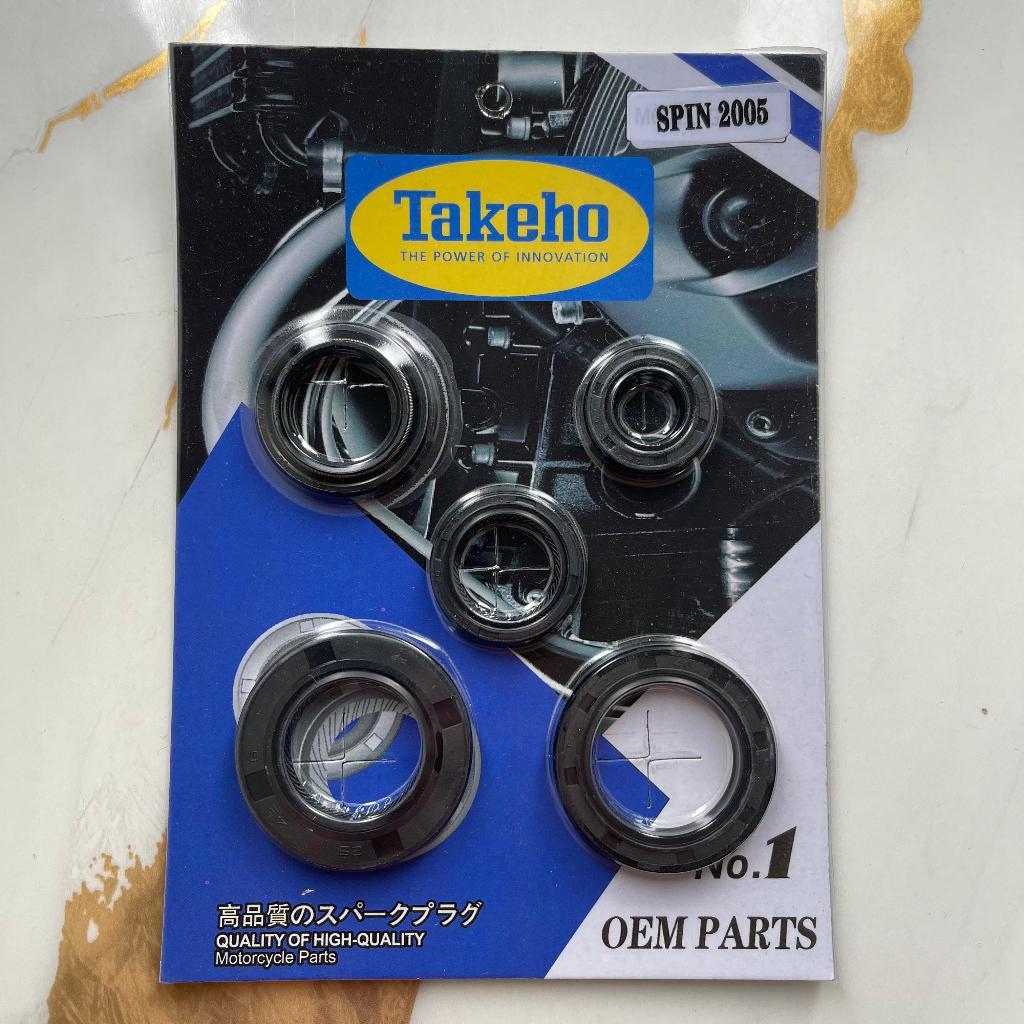 Jual TAKEHO - OIL SEAL KOMPLIT MOTOR SPIN 2005 (5PCS/SET) | Shopee ...
