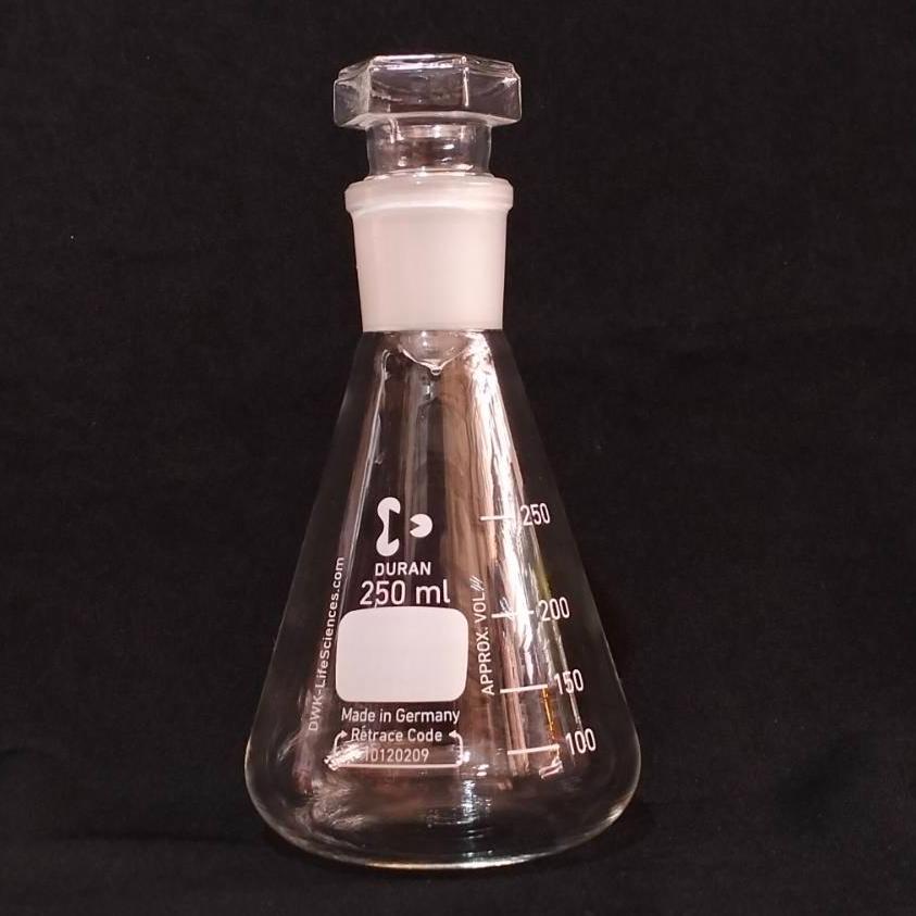 Jual DURAN Erlenmeyer glass stopper 100 ml NS 29/32 erlenmeyer tutup kaca | Shopee Indonesia