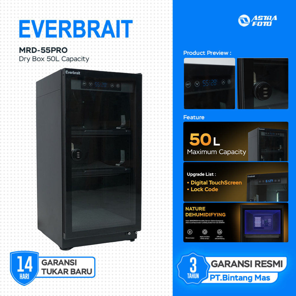 Jual EVERBRAIT DRY CABINET MRD-55PRO - 50L Capacity | Shopee Indonesia