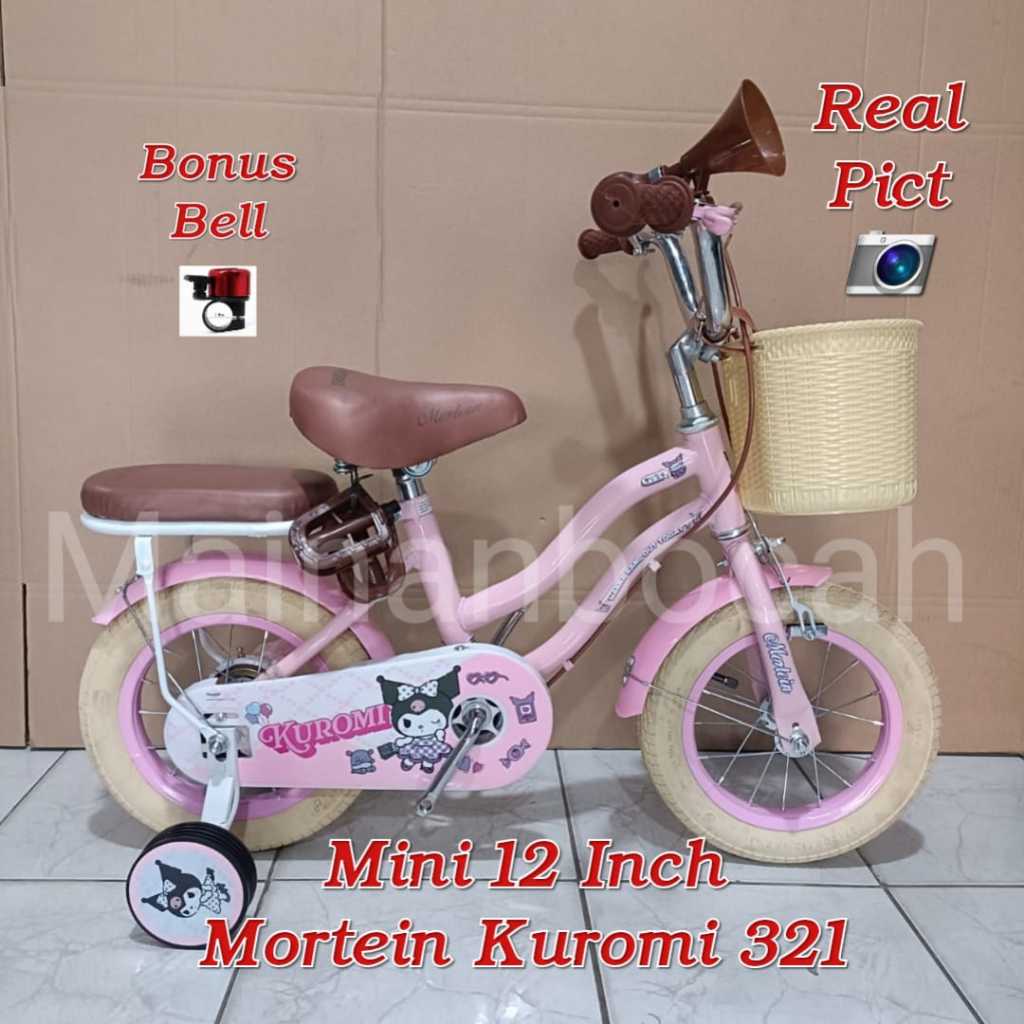 Jual TERBARU SEPEDA ANAK PEREMPUAN MINI 12 INCH MORTEIN KUROMI MN.321 ...