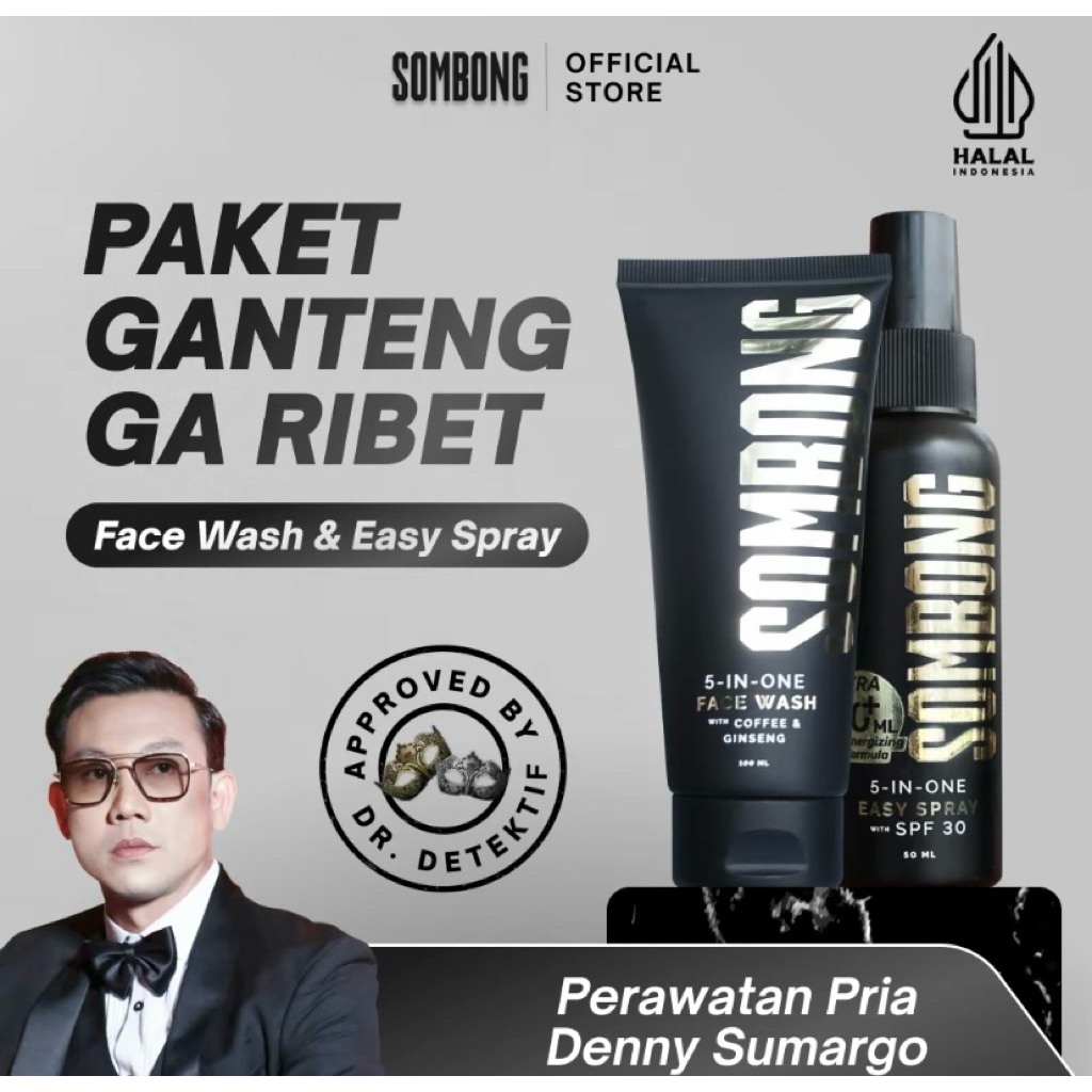 Jual SOMBONG READY GANTENG GA RIBET 5-IN-1 FACE WASH SABUN CUCI MUKA ...