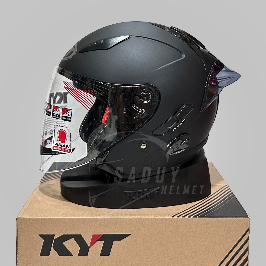 Jual KYT GALAXY FLAT R HELM HALF FACE SNI DOT ORIGINAL SPOILER 3D ...
