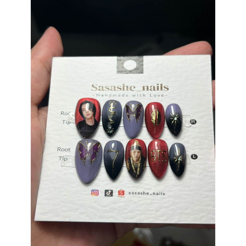 Jual Suga BTS Press On Nails Premium | Shopee Indonesia