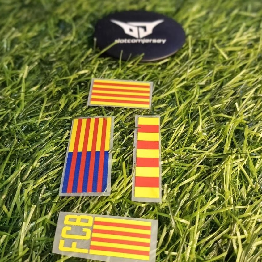 Jual sablon logo barca detail bendera senyera catalan FCB | Shopee ...