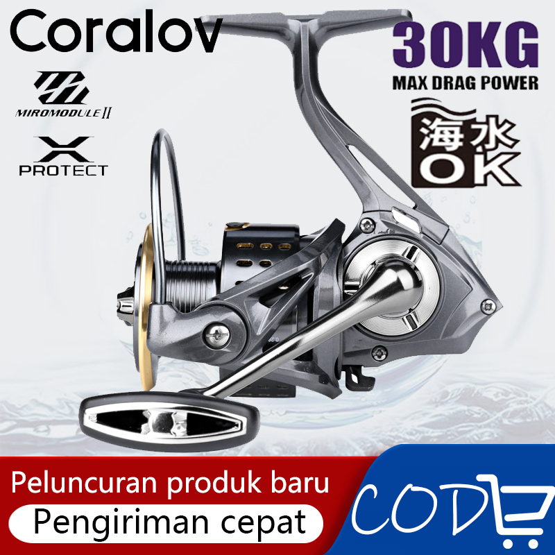 Jual CORALOV Fishing Reel DA Seri Reel Pancing Full Besi 13+1 BB Max ...