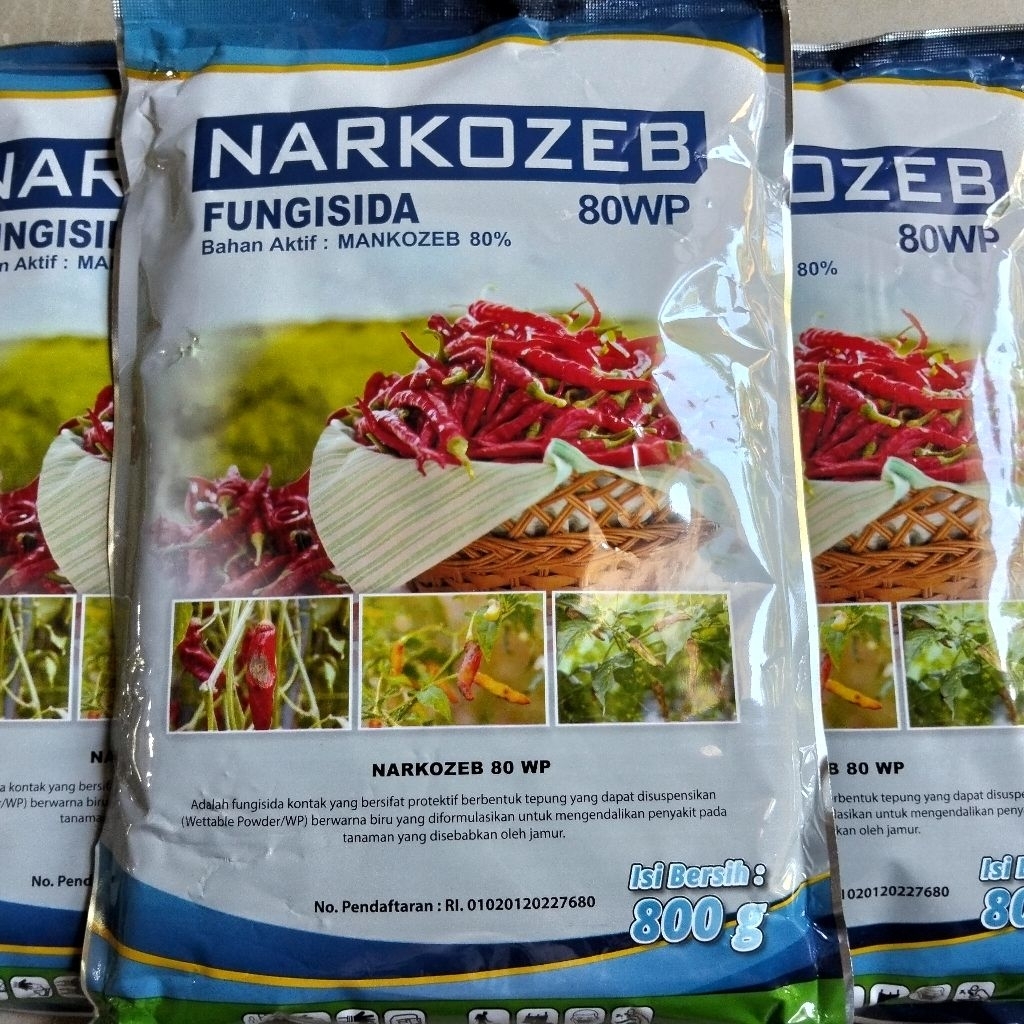 Jual Fungisida Mankozeb Biru NARKOZEB 80 WP 800 gram Untuk ...