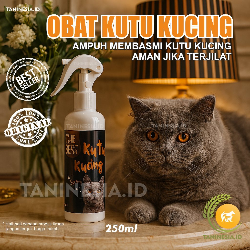 Jual OBAT ANTI KUTU KUCING SPRAY 250ML HERBAL AMAN JIKA TERJILAT ...