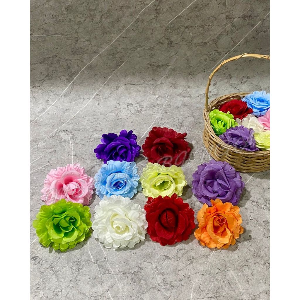 Jual ( Kepala 1085) - (1 PC) 10 CM Kepala Bunga Rose Kembang Jumbo ...