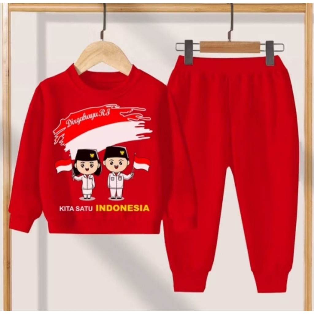Jual SETELAN BAJU ANAK 17 AGUSTUS 1945 MERDEKA / KEMERDEKAAN HUT RI / MERAH PUTIH | Shopee Indonesia