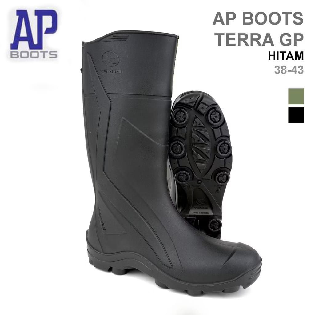 Jual PROMO sepatu AP boots tinggi TERA GP hitam AP boots anti slip air ...