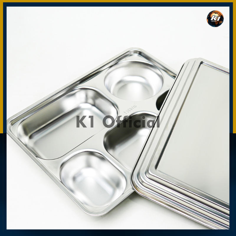 Jual K1 – Ompreng Food Tray Stainless SUS 304 Food Grade Sekat 5 Tutup ...