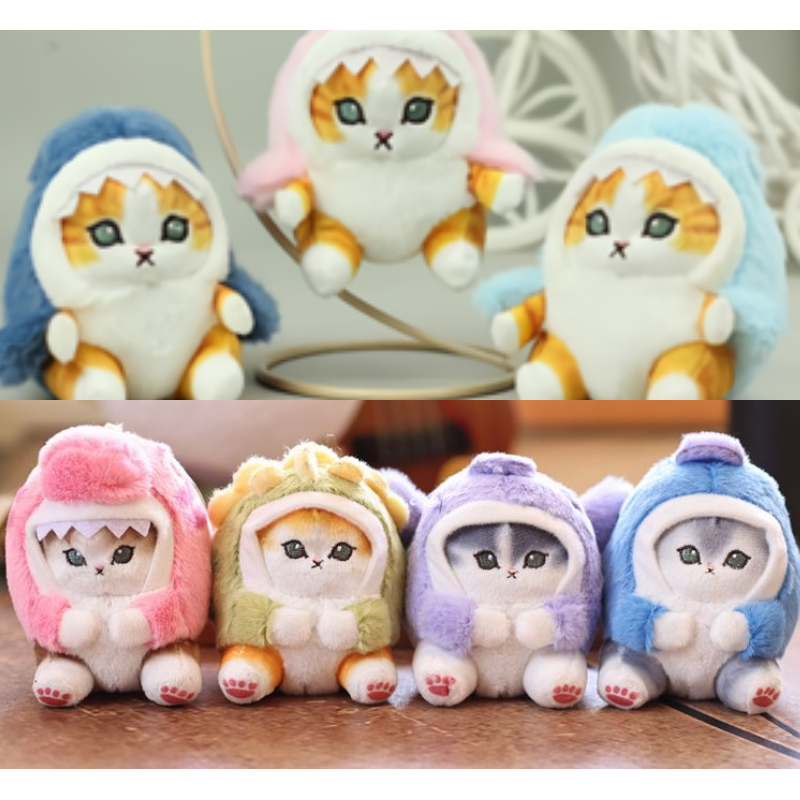 Jual Gantungan Mofusan Kucing Hiu Dinosaurus cat neko kostum gantungan ...