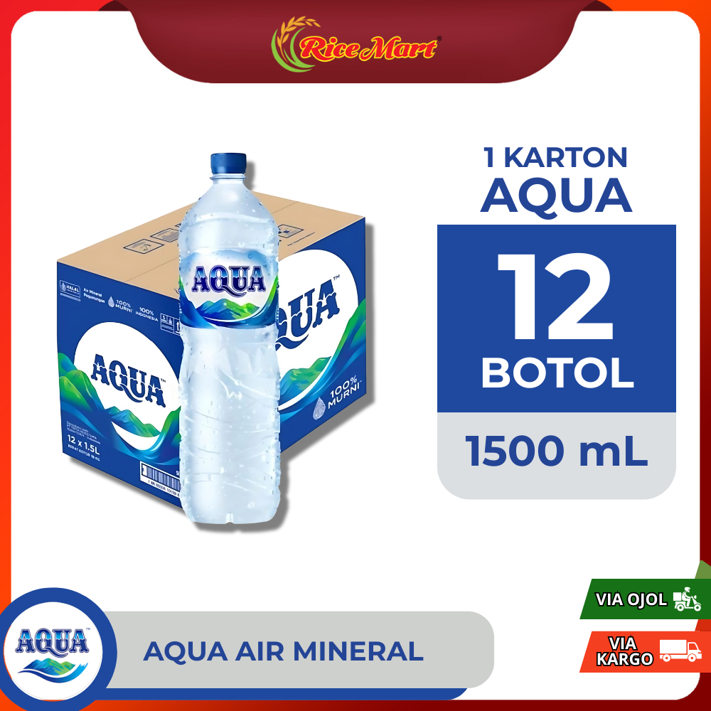 Jual Aqua Air Mineral 1500ml Botol Besar 1 Dus Isi 12 / Aqua 1500ml 1 Dus | Shopee Indonesia