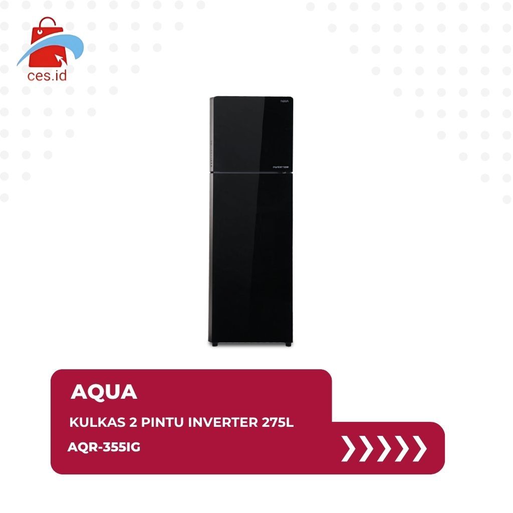 Jual Kulkas 2 Pintu AQUA AQR-355IG Freezer Atas | Shopee Indonesia