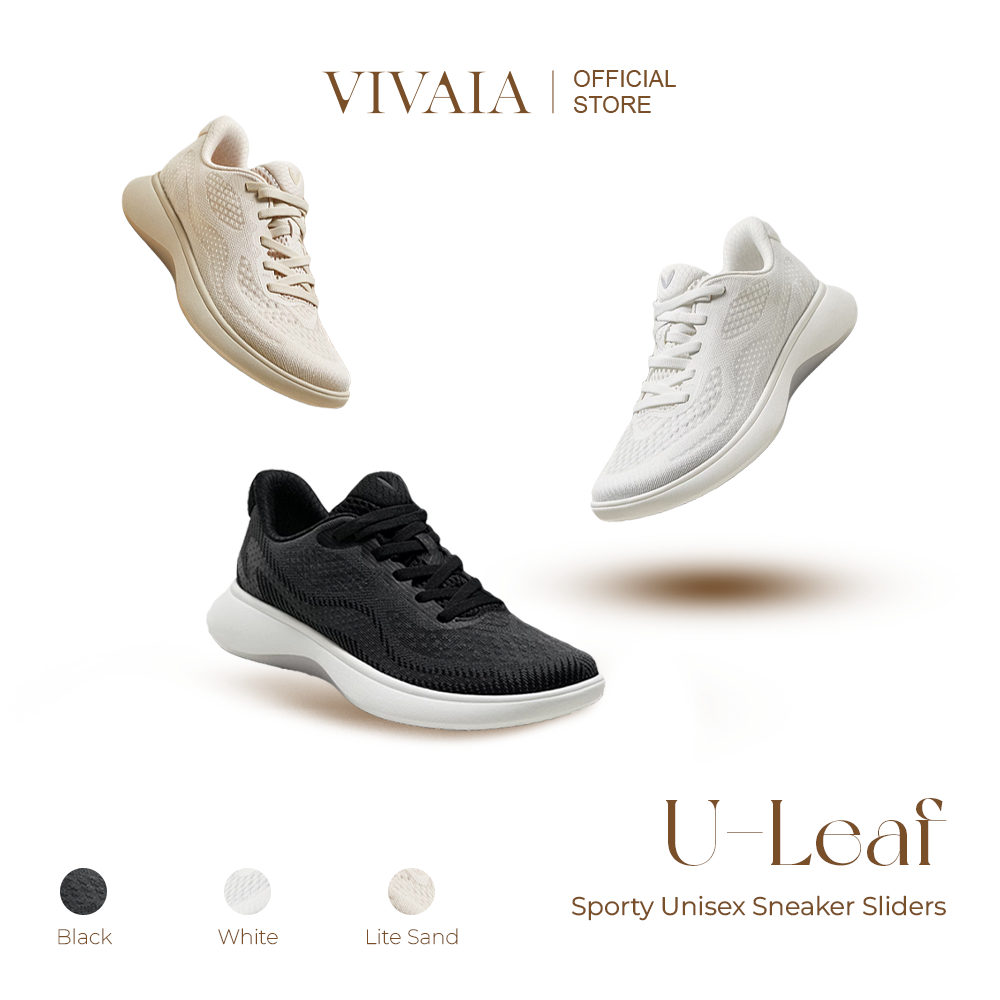 Jual VIVAIA Sepatu Unisex Sneaker Sliders (U-Leaf) - Mesh - Black ...