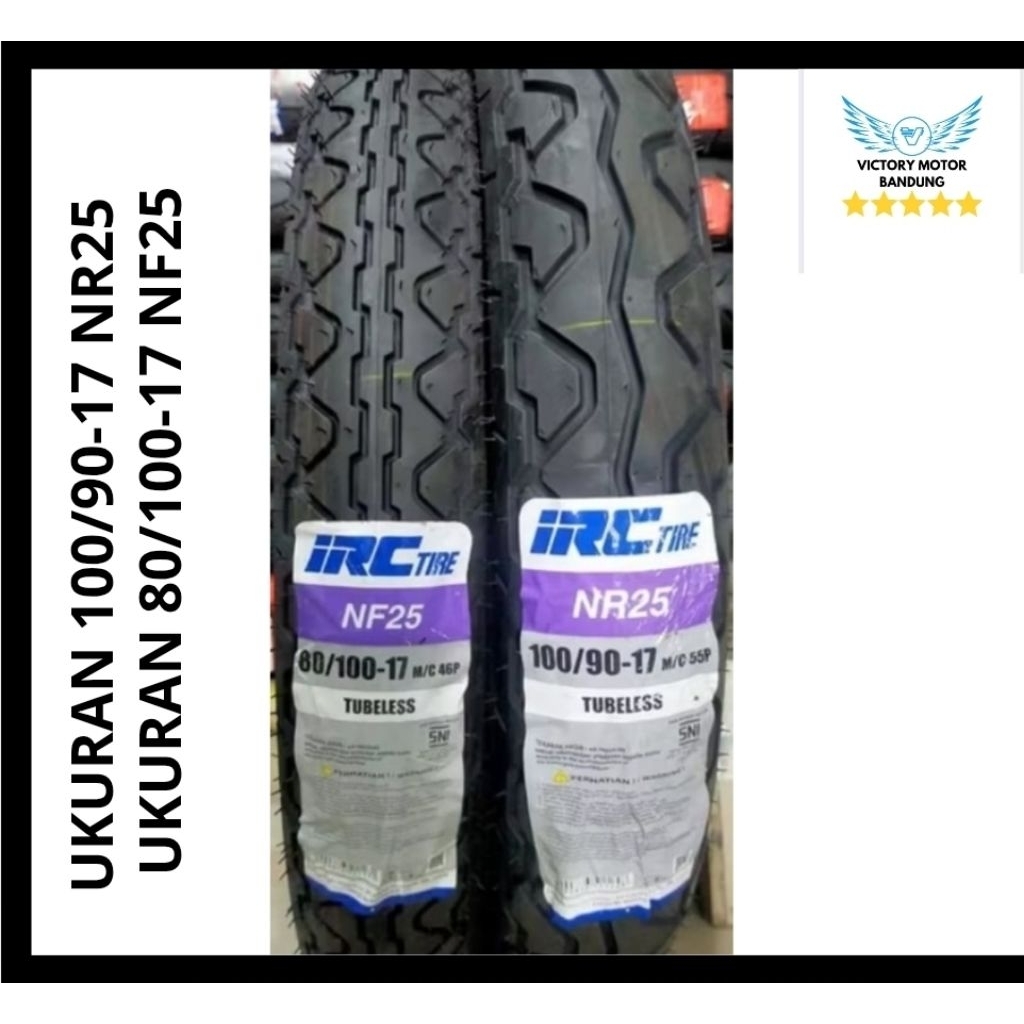 Jual BAN TUBELESS RING 17 UKURAN 80/100-17 NF25 100/90-17 NR25 BAN ...