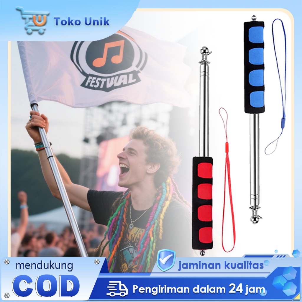 Jual 2 Meter Tongkat Bendera Teleskopik Tour Leader Tiang Bendera ...