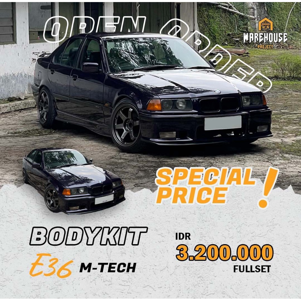 Jual Bodykit Mtech Bmw E36 Frp | Shopee Indonesia