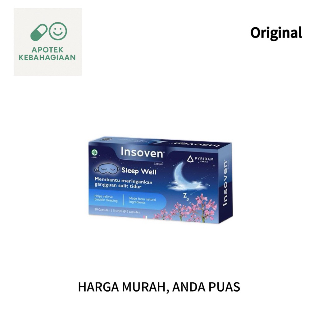 Jual Insoven Box Isi 30 Tablet Obat Insomnia | Shopee Indonesia