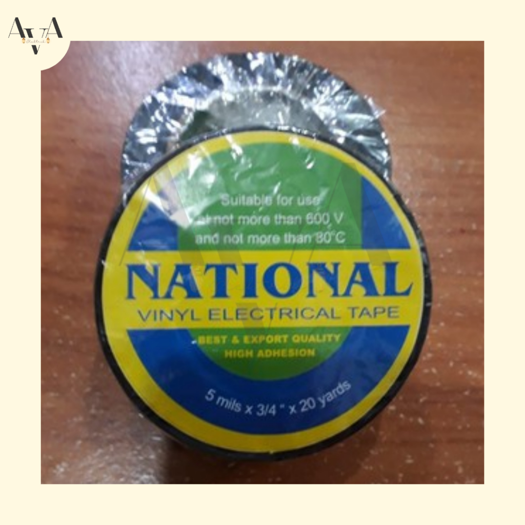 Jual Isolasi Listrik Hitam National 3/4 inch 20 Yards/Isolasi National ...