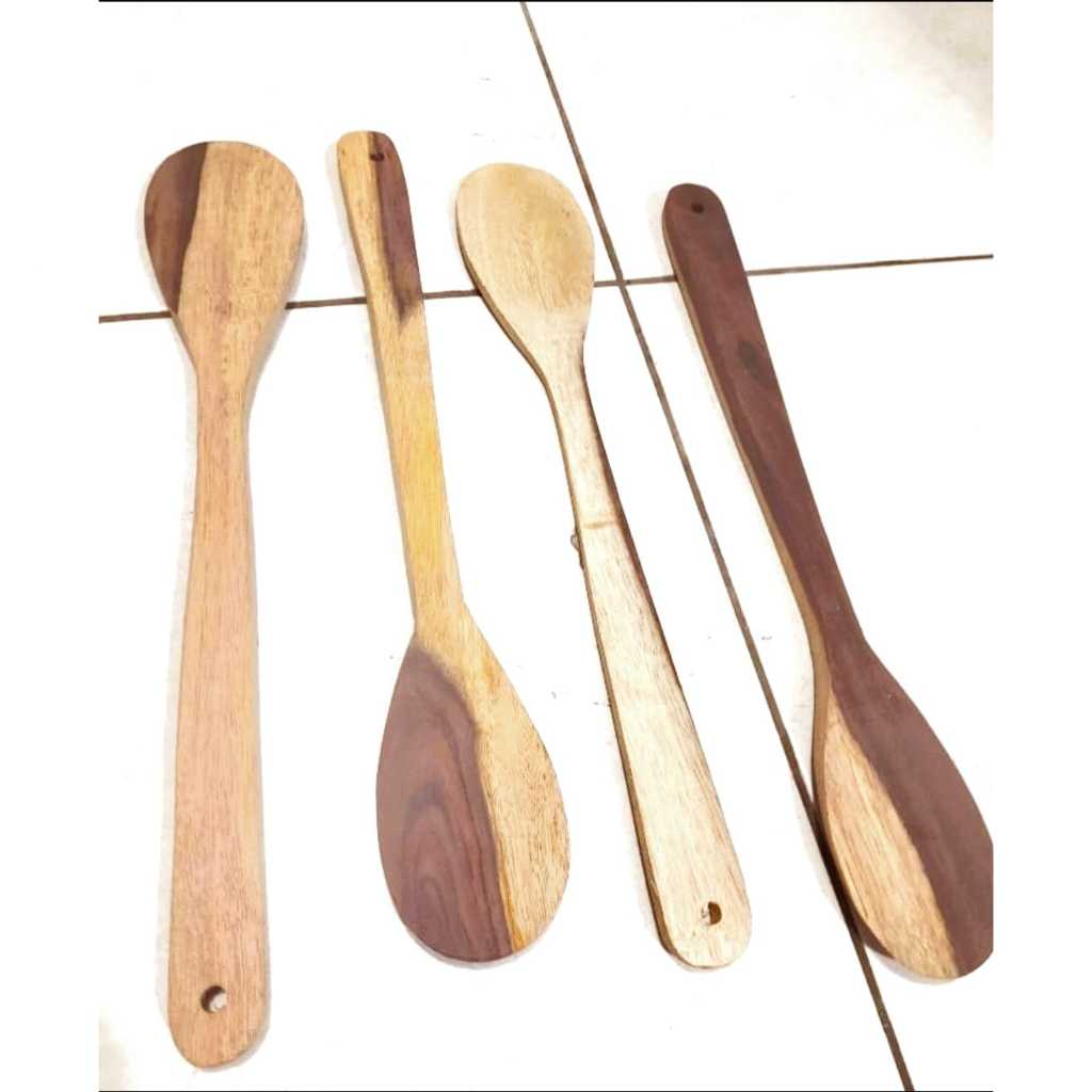Jual MODEL BULAT - Sendok INUS kayu SODET SPATULA KAYU 35CM UJUNG BULAT ...