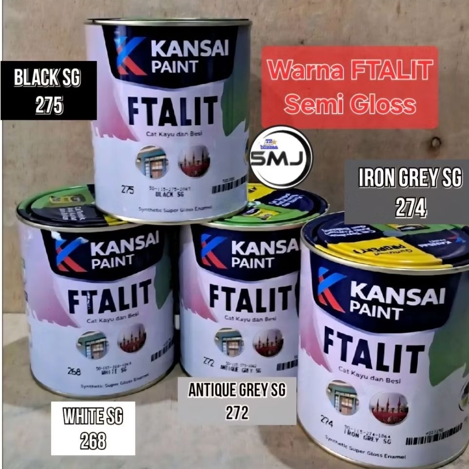 Jual Ftalit Semi gloss FTALIT White SG 268 Black SG 275 Iron Grey SG ...