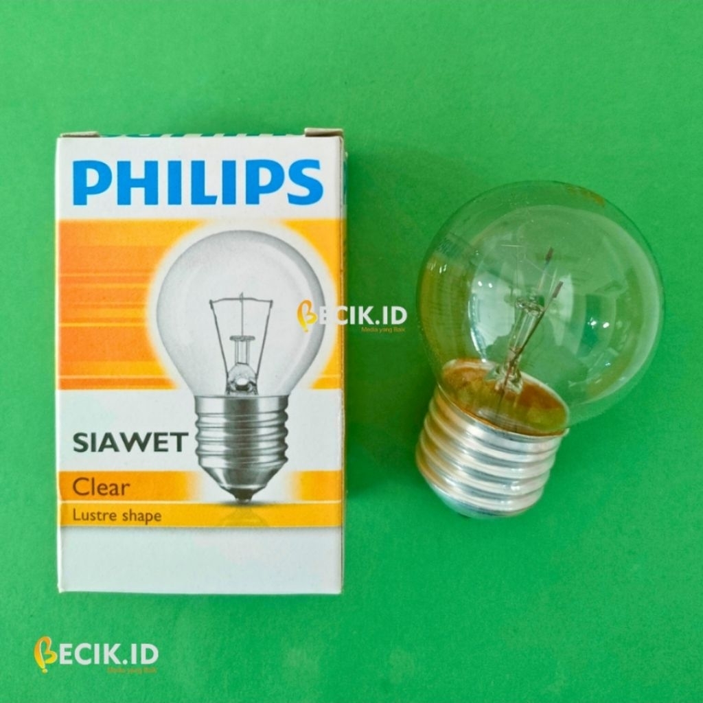 Jual Lampu Bohlam Pijar SIAWET PHILIPS 15W E27 Kuning | Shopee Indonesia