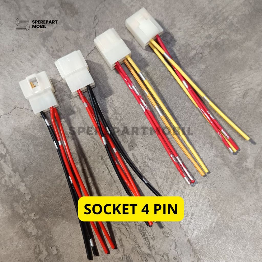 Jual SOKET SOCKET KONEKTOR KABEL 4 PIN / SOCKET SAMBUNG MOBIL MOTOR ...