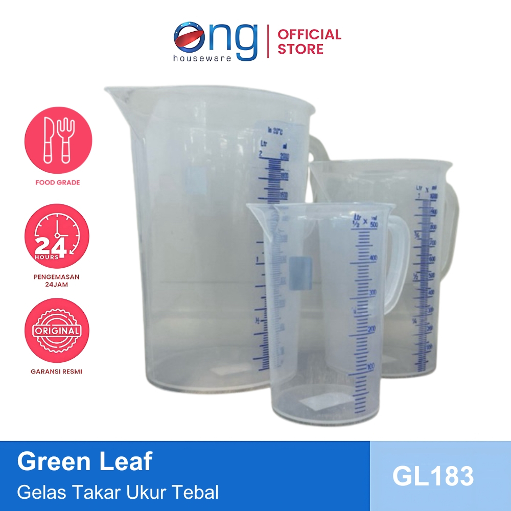 Jual Ong Houseware - Gelas Takar Gelas Ukur Plastik Tebal 500ml / Gelas ...