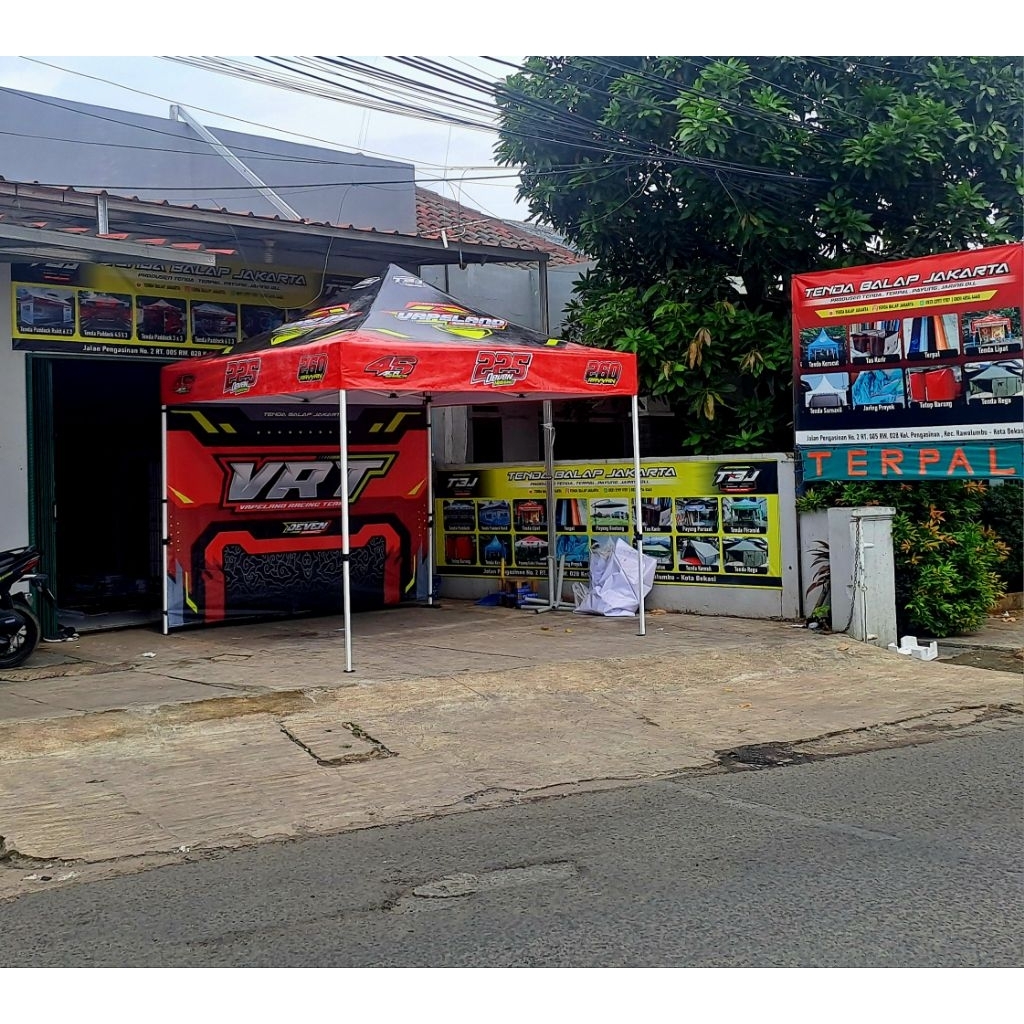 Jual Tenda Paddock Balap Ukuran 2 mtr x 2 mtr Atap + Dinding 3 sisi ...
