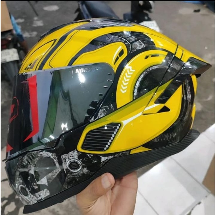 Jual Helm Full Face JS Armor Z Solid Single Visor Original SNI | Shopee ...