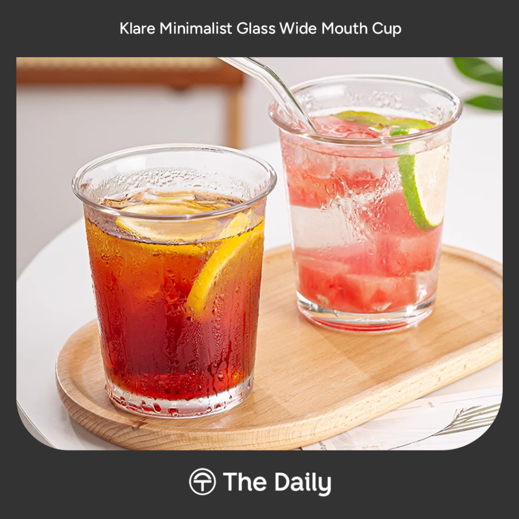 Jual Klare Minimalist Wide Mouth Glass Coffee Matcha Cup - Gelas Kaca ...