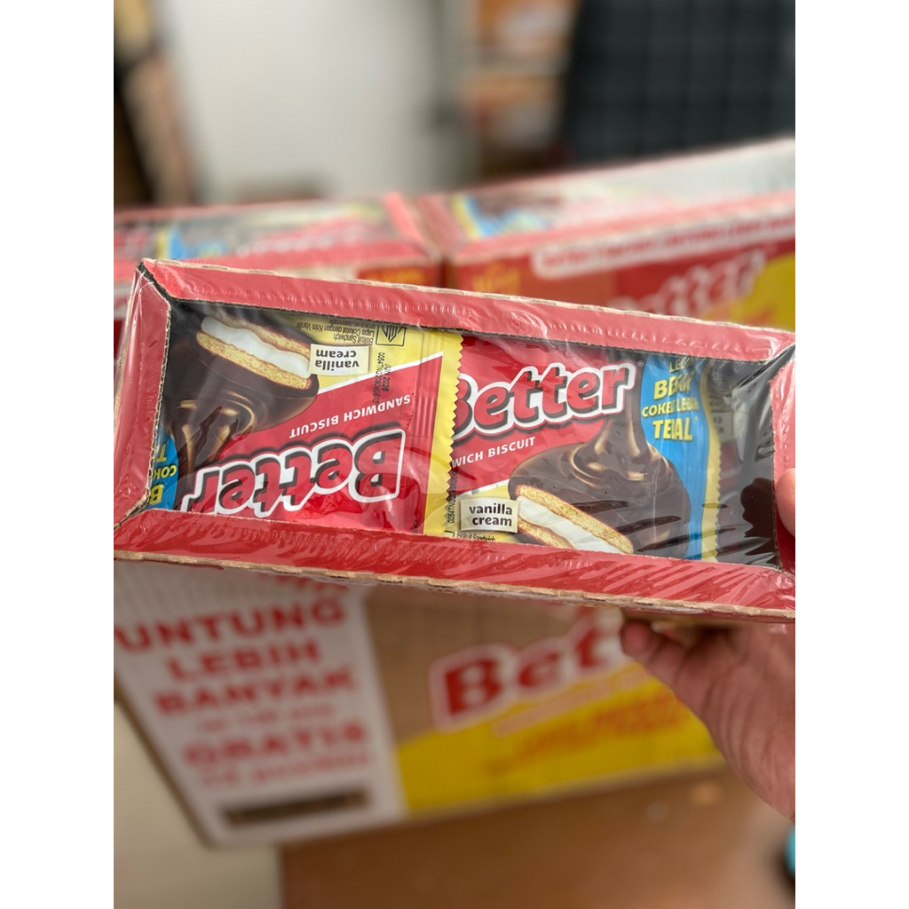 Jual Biskuit Better Roma Sandwich Coklat isi 10 + 1 Pcs 27 gram ...