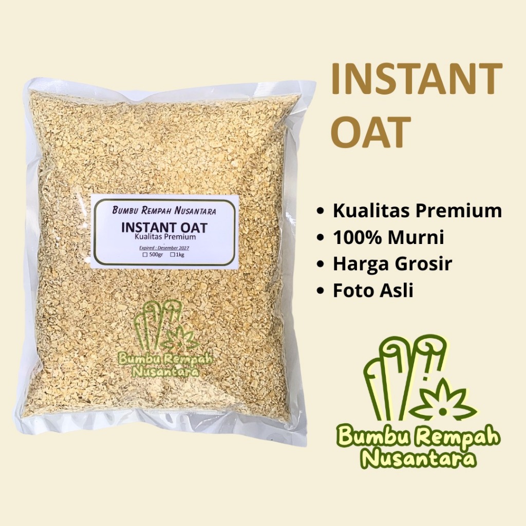 Jual Instant oat 500g 1kg - Rempah Asli Murni | BUMBU REMPAH NUSANTARA ...