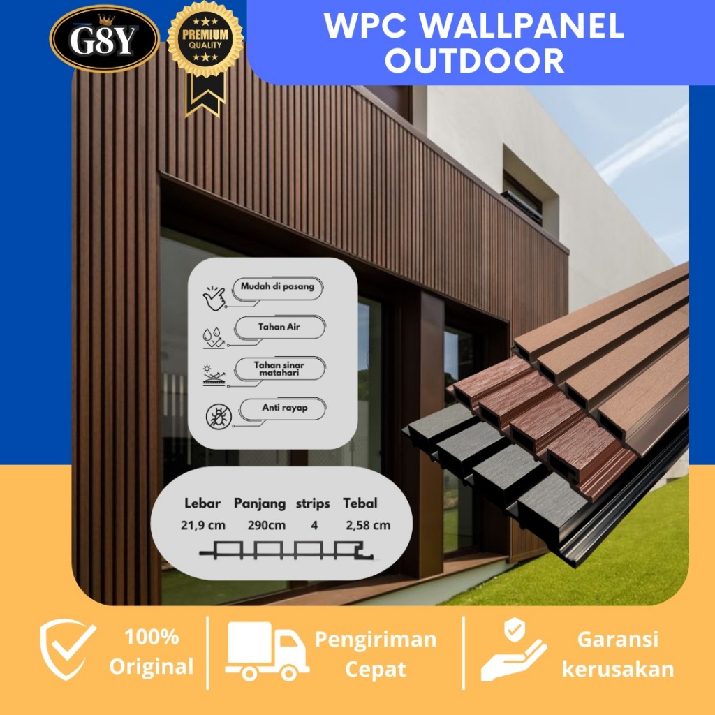 Jual WPC Outdoor / WallPanel Outdoor Dinding /Pagar /Wall Panel ...