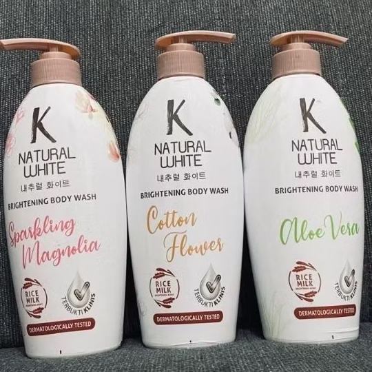 Jual K natural white Sabun Mandi Cair Botol Pump 500ml Aloe Vera ...