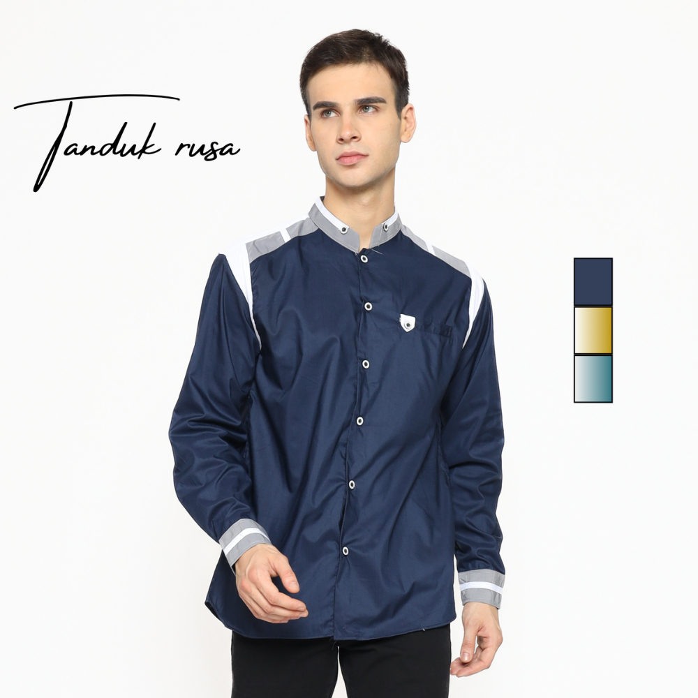 Jual ALAWI - Baju Koko Pria Muslim Lengan Panjang Motif Tanduk Rusa ...