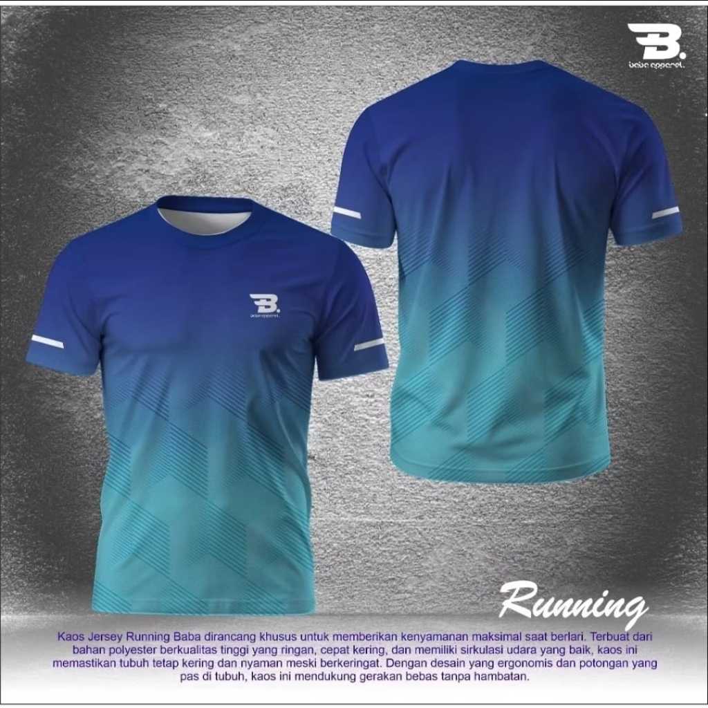 Jual (BISA COD) Baba Apparel Baju Jersey Running Unisex Terbaru Dryfit ...