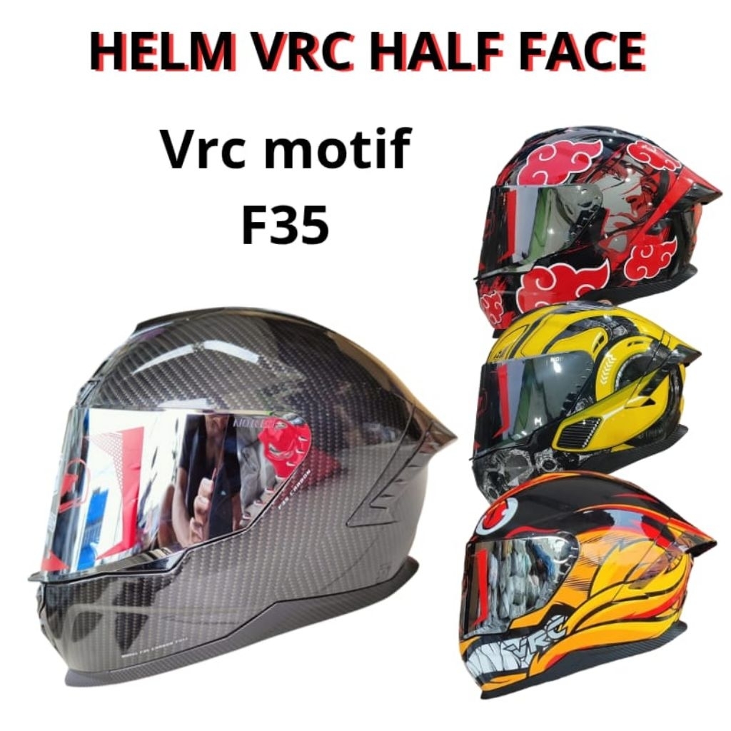 Jual Helm VRC Full Face Motif kurama Akatsuki Sasuke carbon Bumblebee ...