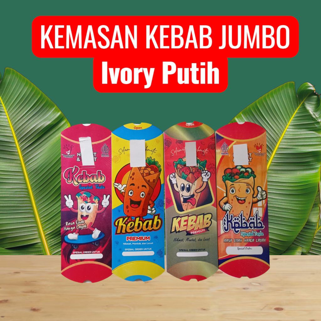 Jual Jual 100 Lembar Bungkus Kebab Jumbo Bahan Ivory Putih Ukuran Jumbo ...
