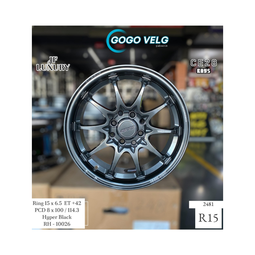 Jual Velg Mobil R15 CE28 PCD 8X100/114,3 Lebar 6,5 ET 42 Gloss/Hyper ...