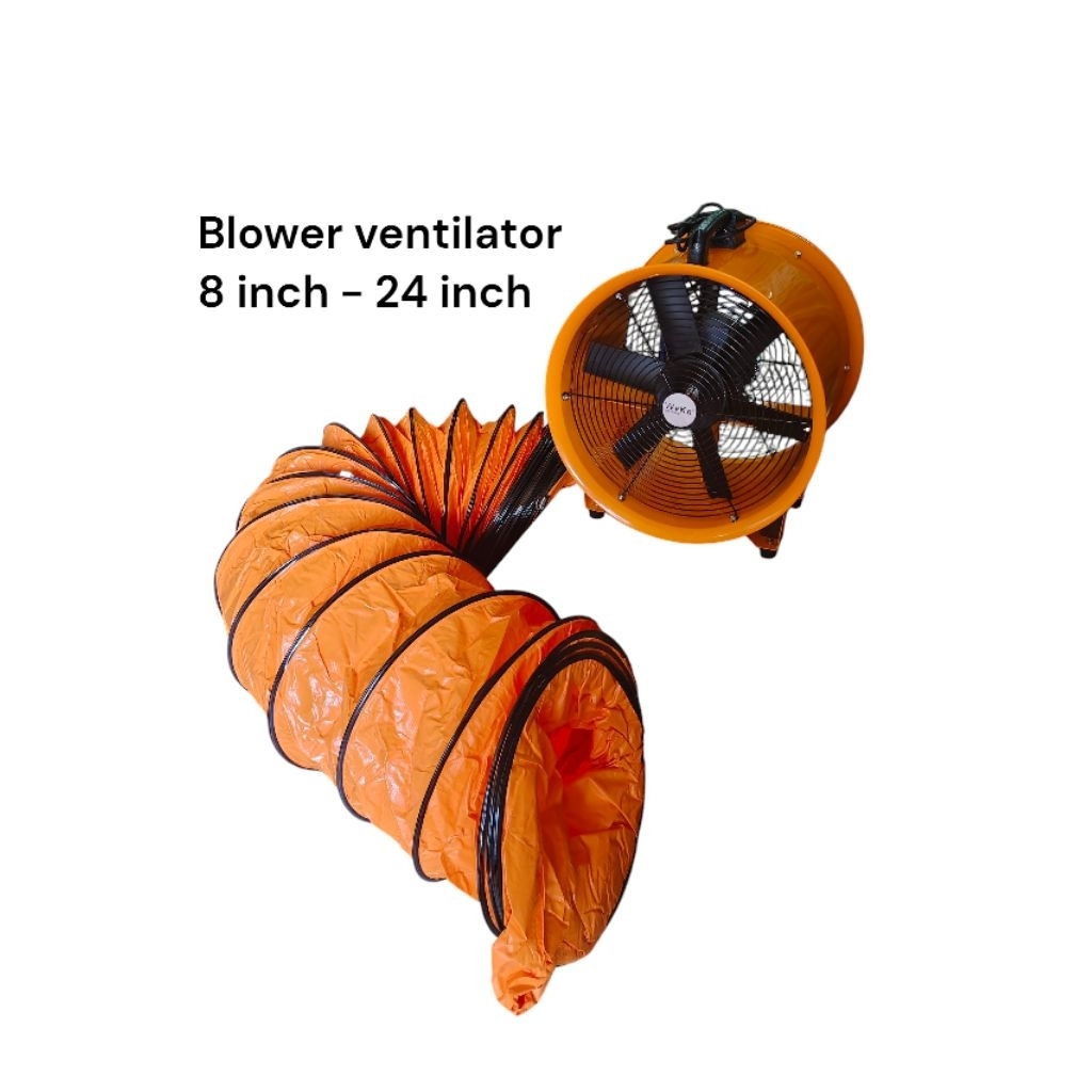 Jual Kipas blower ventilator portable 8 inch Plus selang 10 meter weka ...