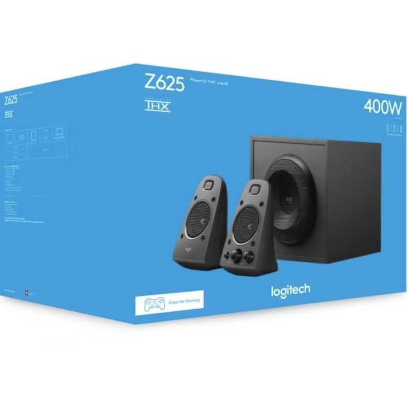 Jual Logitech Z625 Speaker System with Subwoofer and Optical Input 2.1 TXT Sound 400W | Shopee ...