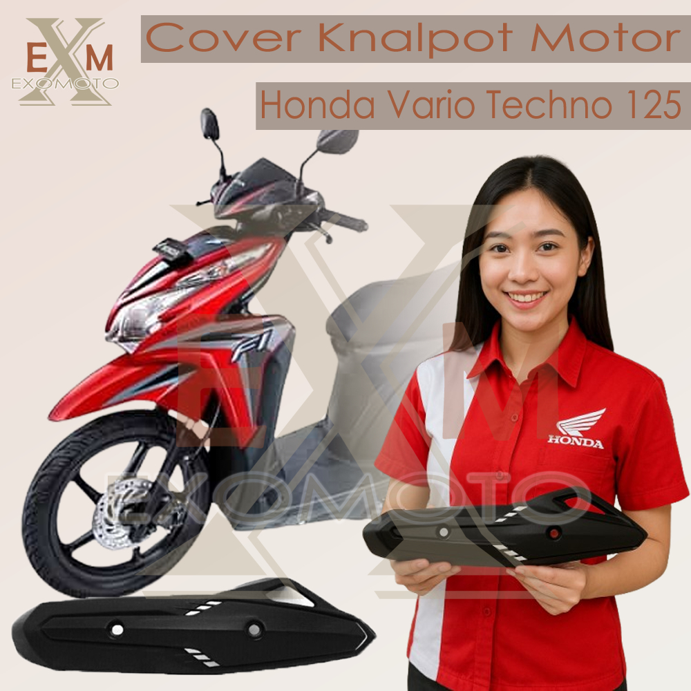 Jual Cover Knalpot Vario Techno 125 Tutup Knalpot Vario Techno 125 Anti ...