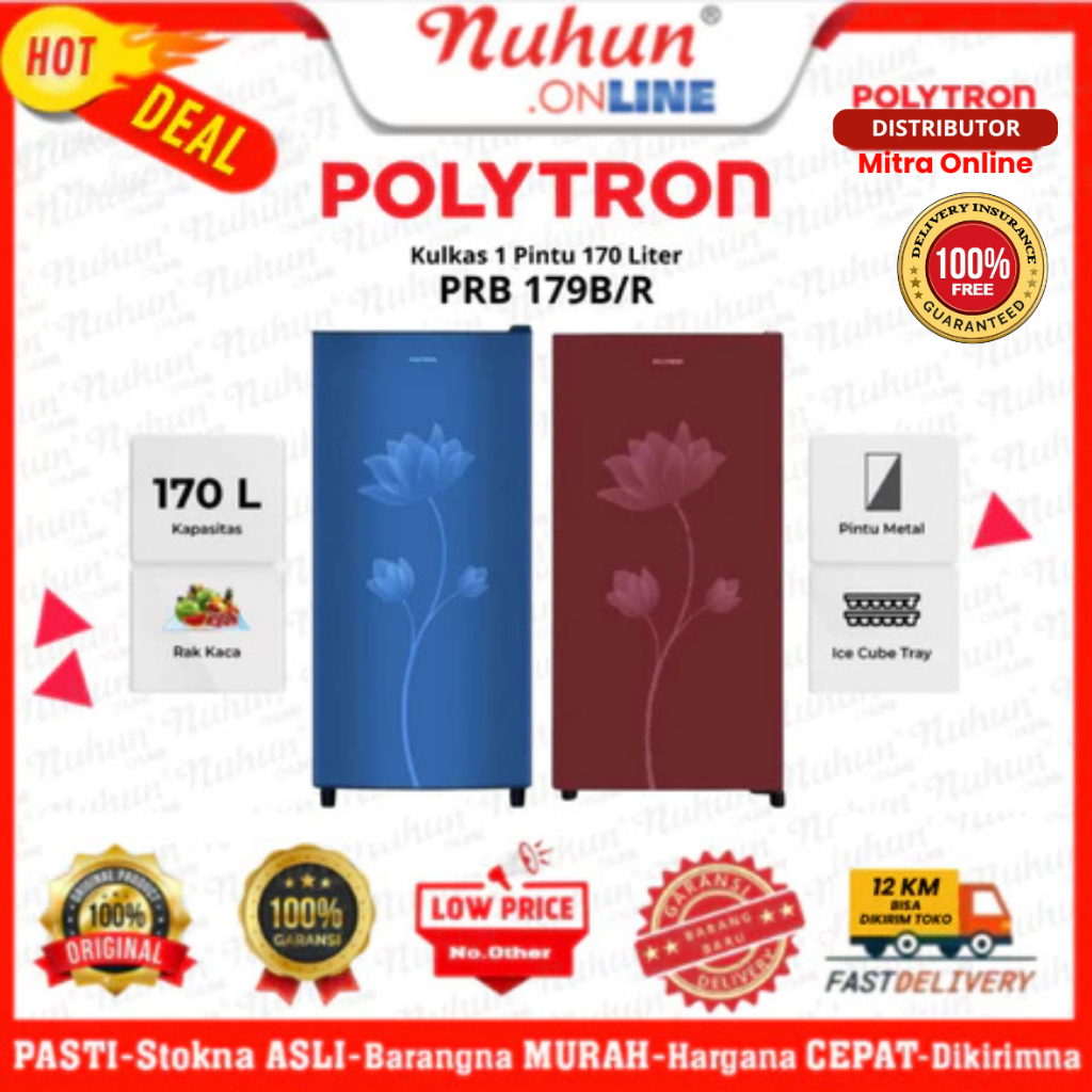 Jual Polytron Kulkas 1 Pintu PRB 179 B/R 170 Liter | Shopee Indonesia