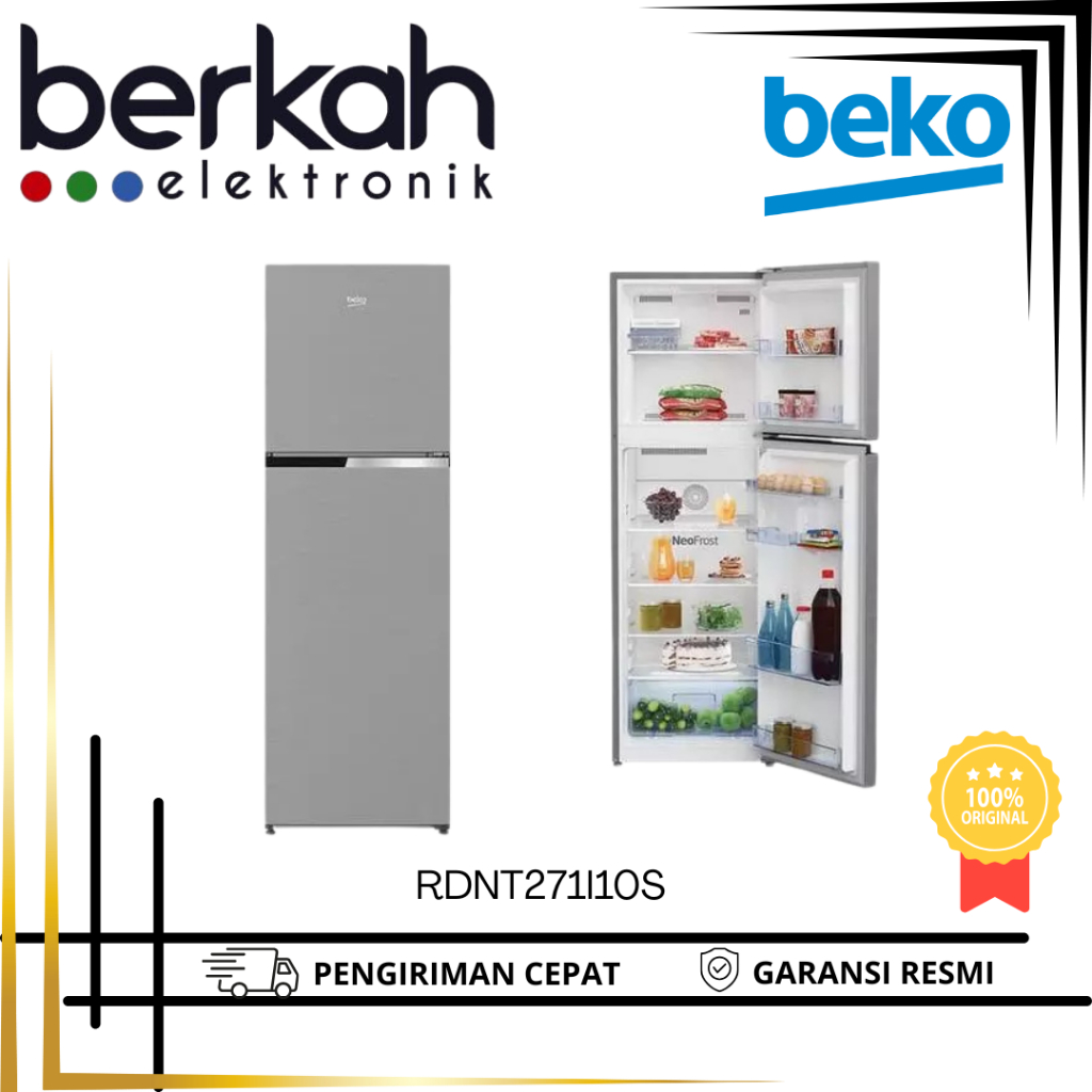 Jual Beko Kulkas Top Freezer 2 Pintu - RDNT271I10S - 270LITER | Shopee Indonesia